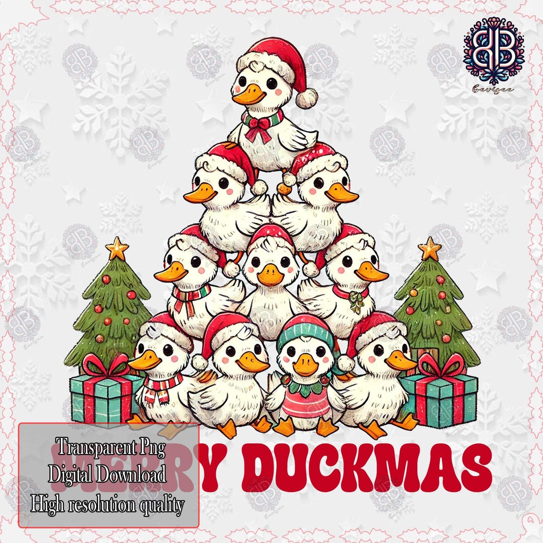 Merry Duckmas Png, Christmas Duck Tree Png, Merry Christmas Png ...