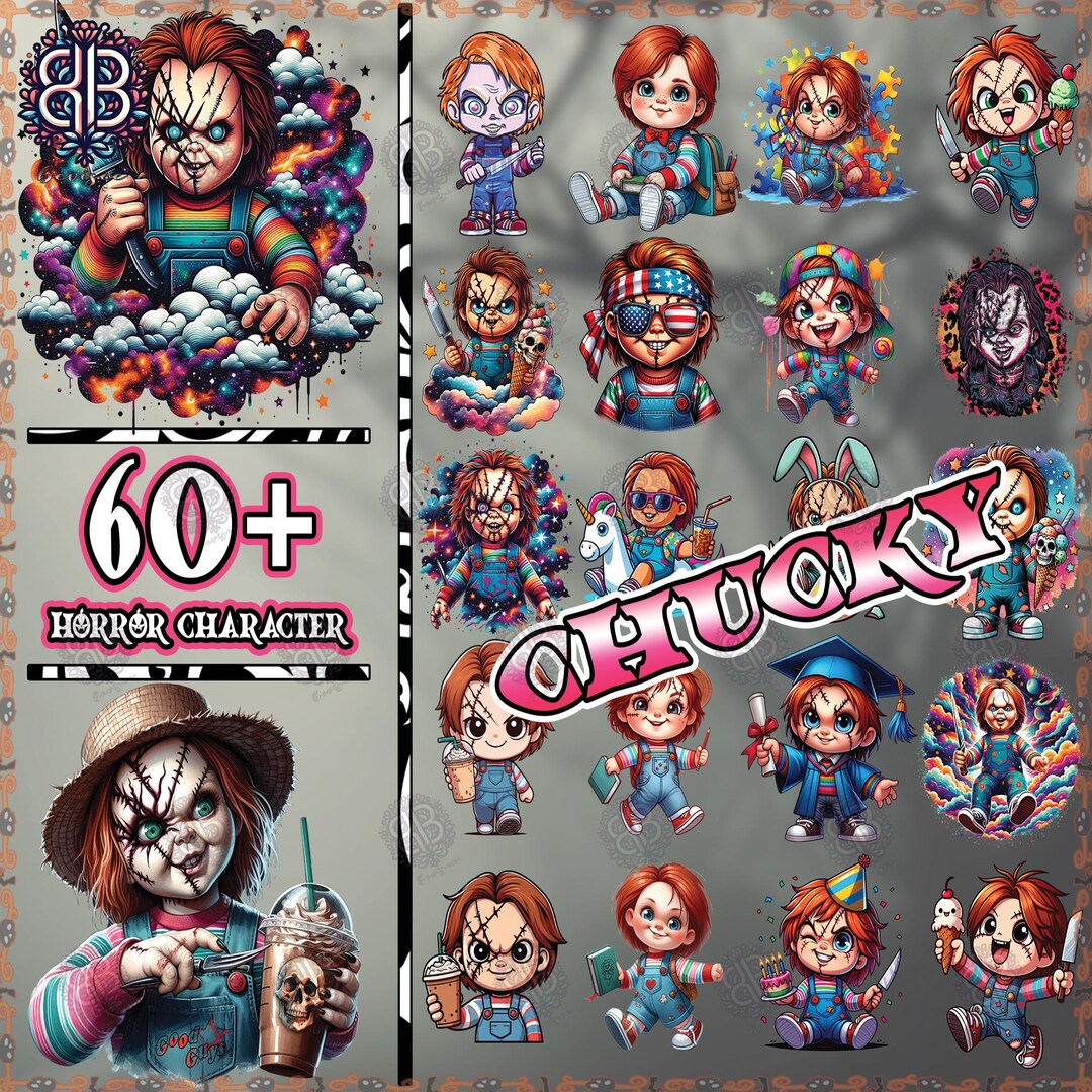 64 Designs Horror Character Png Bundle, Horror Spooky Png, Horror Movie ...