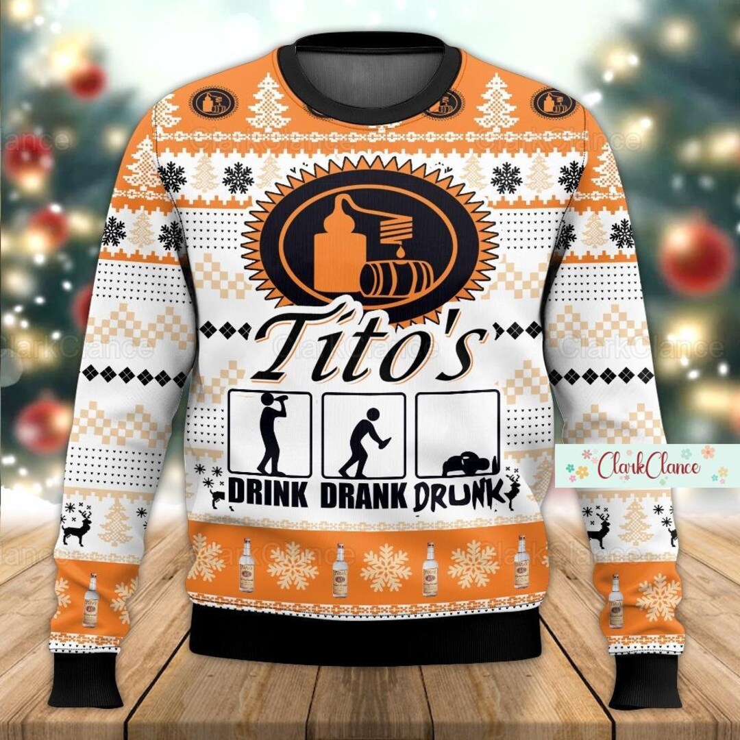 Christmas Titos Vodka Sweater Tito Vodka Ugly Sweater Tito - Etsy