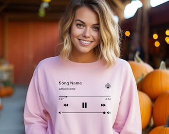 Custom Song Name Sweatshirt, Custom Artist Name Sweatshirt ...