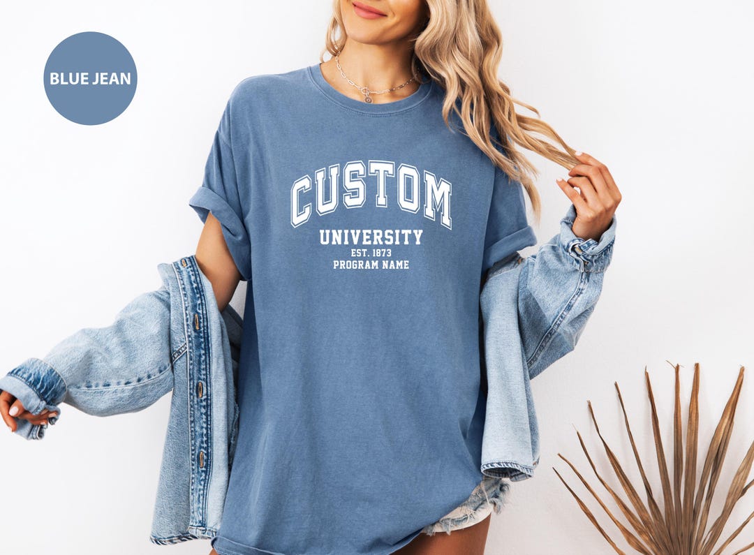 Comfort Colors® College Tee, Personalized University Shirt, Custom ...