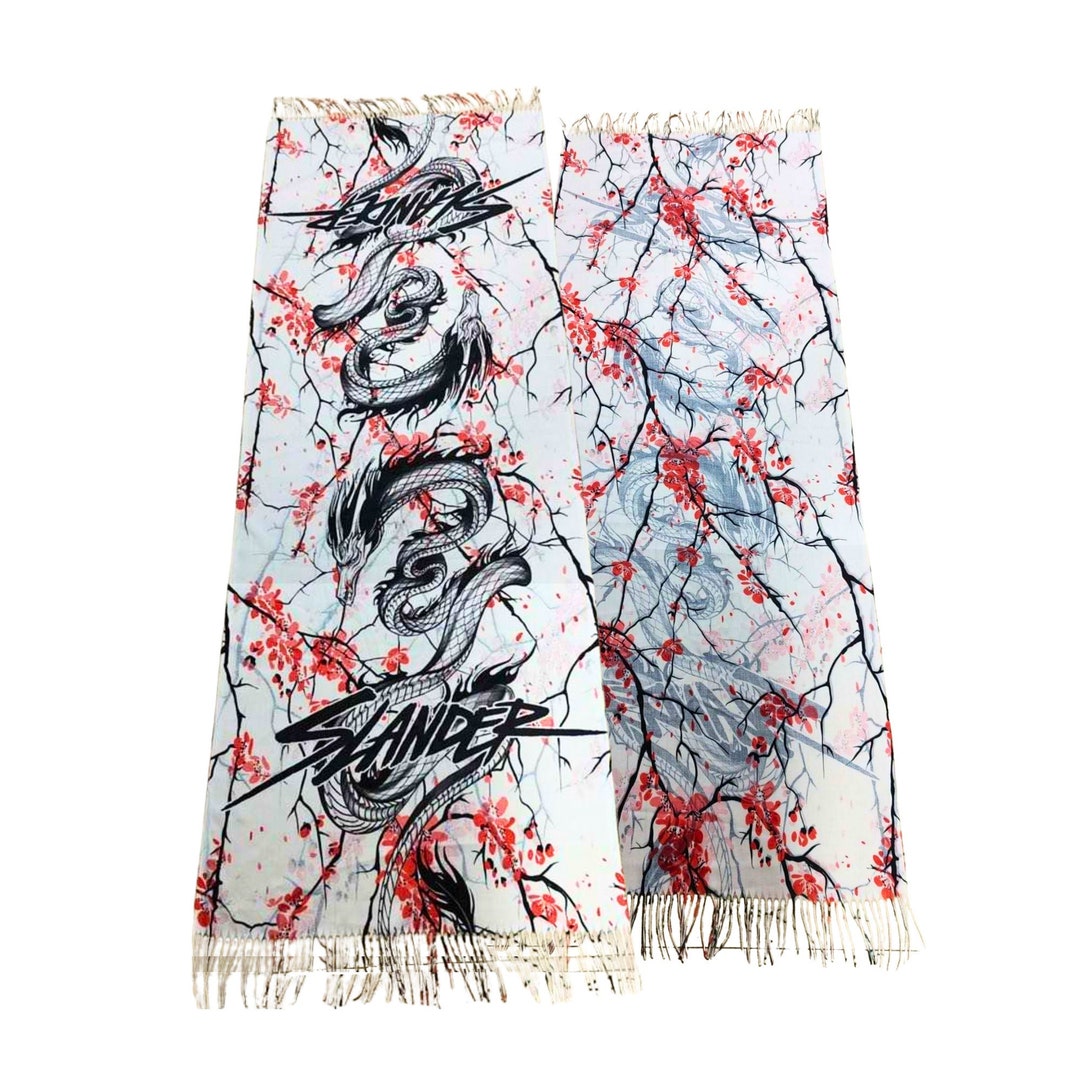 Cherry Blossom SLANDER Pashmina | Custom Merch for Raves and Festivals ...