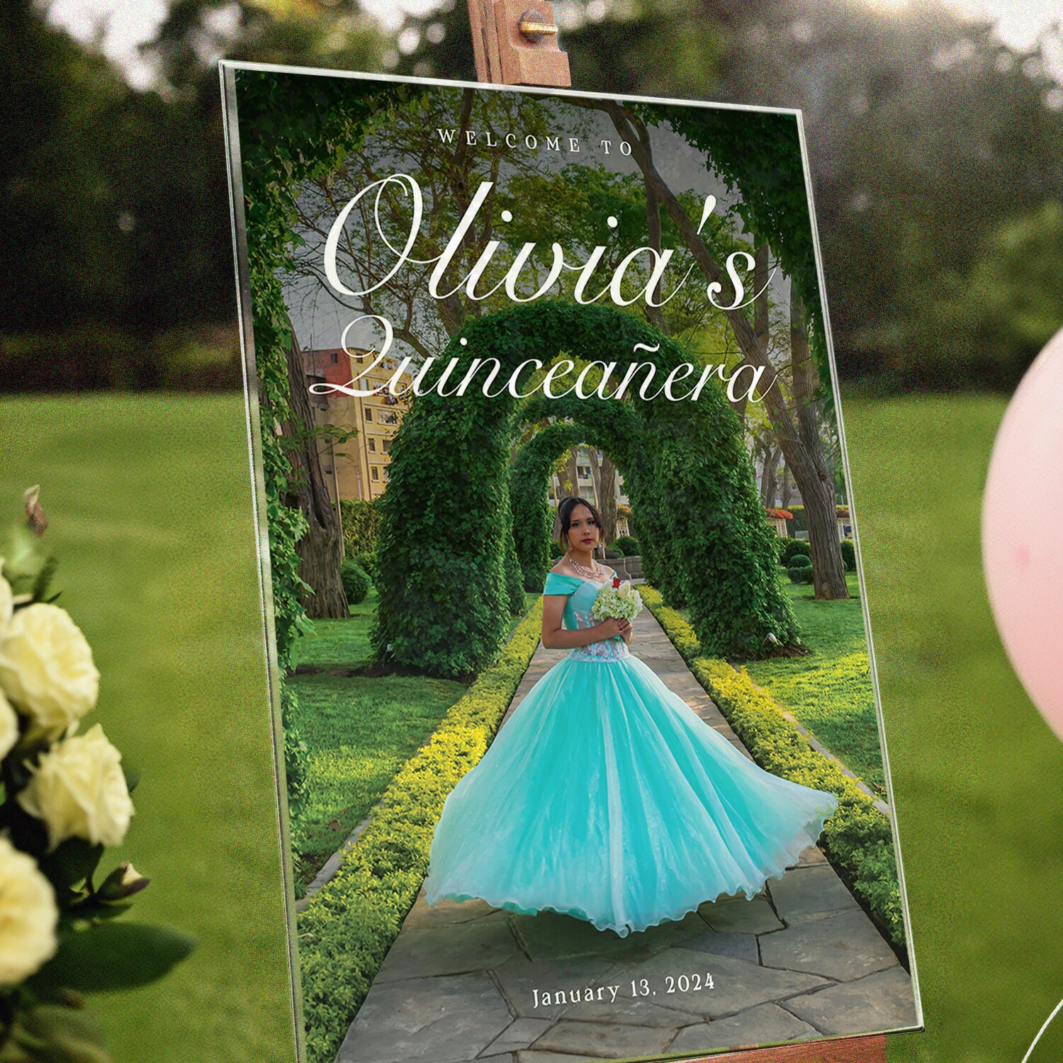 Personalized Quinceanera Welcome Sign, Custom Photo Decor - Etsy