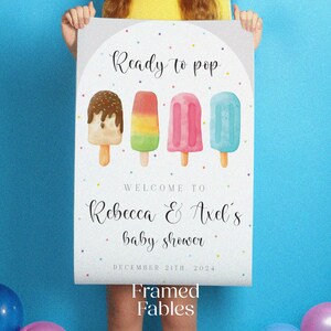Ready to Pop Baby Shower Sign, Popsicle Baby Shower Welcome Sign, Ready ...