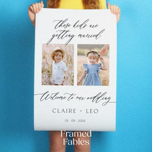 These Kids Are Getting Married Wedding Welcome Sign, Photo Wedding Sign ...