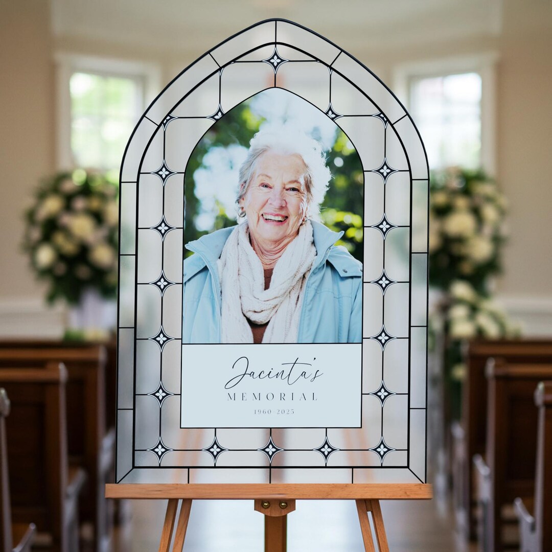 Printed Memorial Welcome Sign, Photo Celebration of Life - Etsy