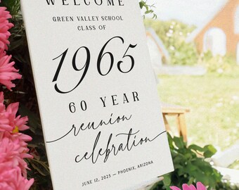 Class Reunion Welcome Sign, Any Year Custom High School Reunion Party ...