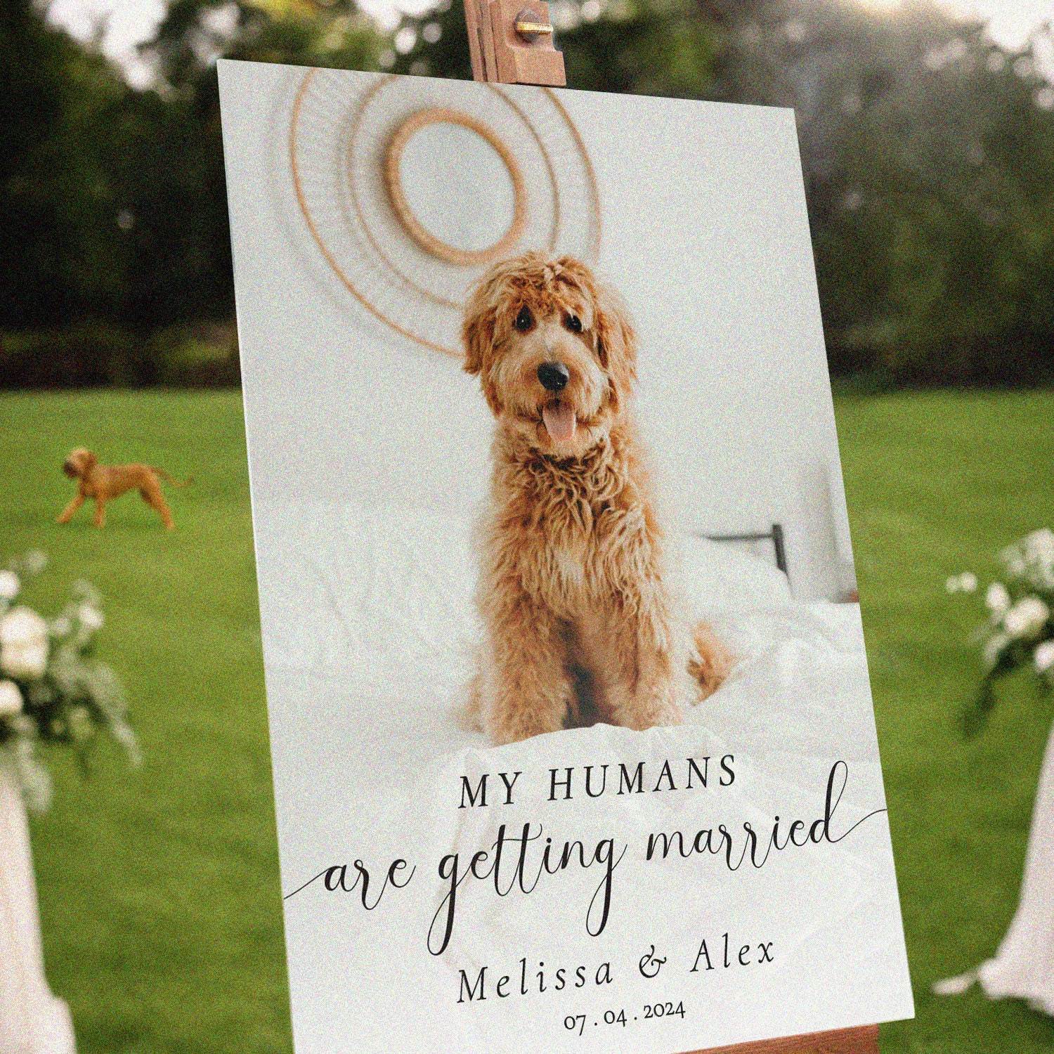 My Humans Are Getting Married Wedding Sign, Wedding Welcome Sign, Our ...