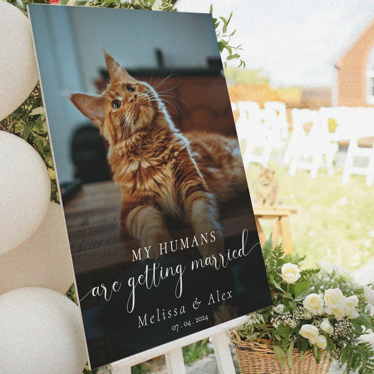 My Humans Are Getting Married Wedding Sign, Wedding Welcome Sign, Our ...