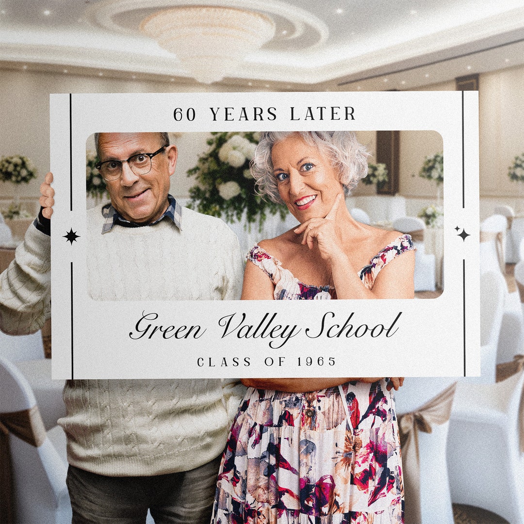 Custom Class Reunion Photo Booth Prop, Personalized Selfie Frame - Etsy