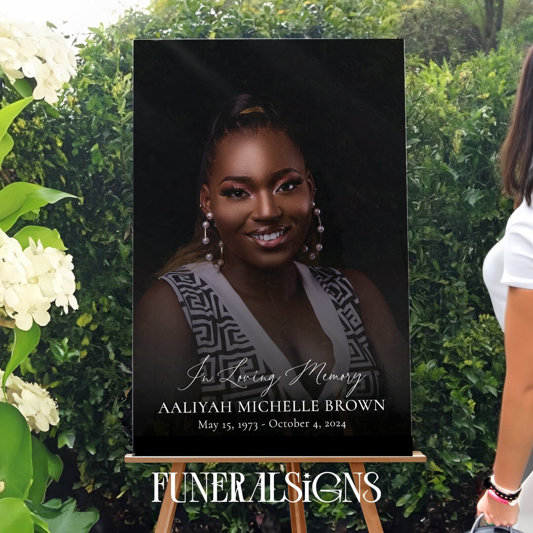 Funeral Photo Sign, in Loving Memory Sign, Sign for Funeral ...