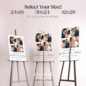 Printed Wedding Welcome Sign With Picture, Custom Photo Wedding Sign ...