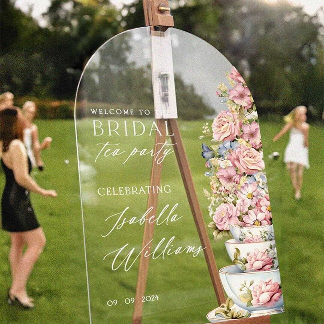 Tea Party Bridal Shower Sign, Bridal Tea Party Sign, High Tea Welcome ...