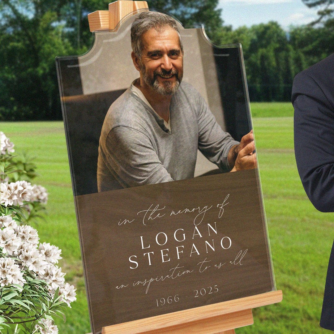 Printed Funeral Signage With Custom Photo, in the Memory of Memorial ...