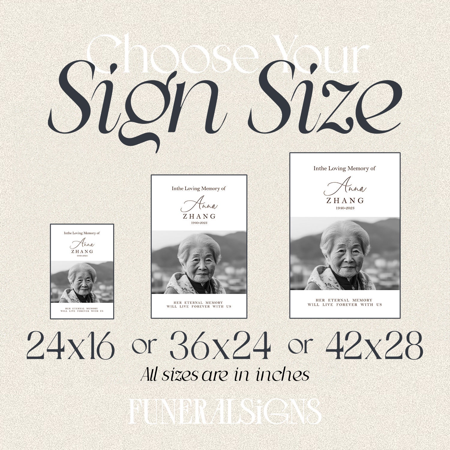 In Loving Memory Sign, Funeral Photo Sign, Funeral Welcome Sign ...
