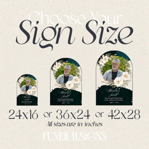 Funeral Sign With Photo, in Loving Memory Sign, Memorial Welcome Sign ...