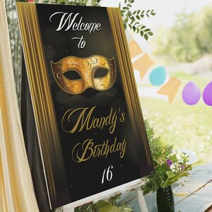 Masquerade Party Welcome Sign, Masquerade Sign, Custom Masquerade ...