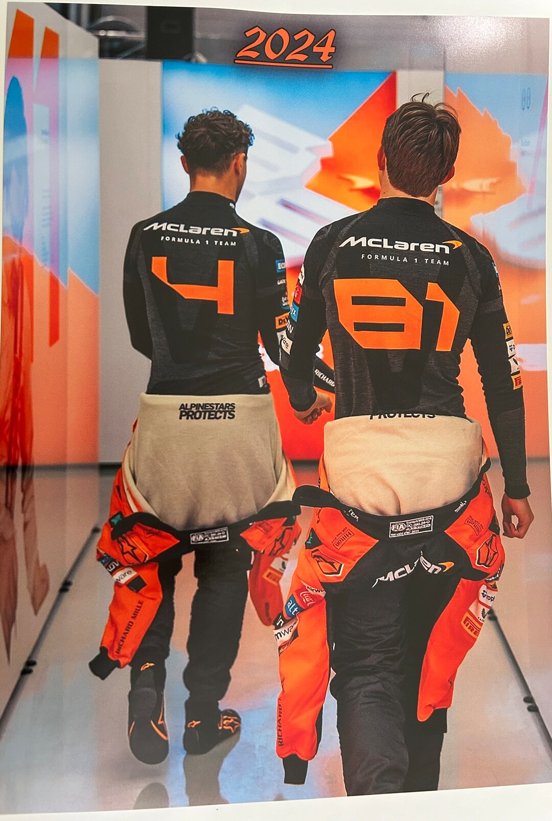 Mclaren F1 Team Drivers 2024 POSTER PRINTING Borderless in Gloss Satin ...