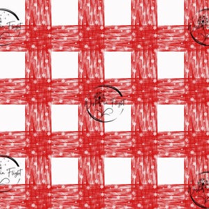 Red Gingham Christmas Theme Seamless Design, Instant Download. Great ...