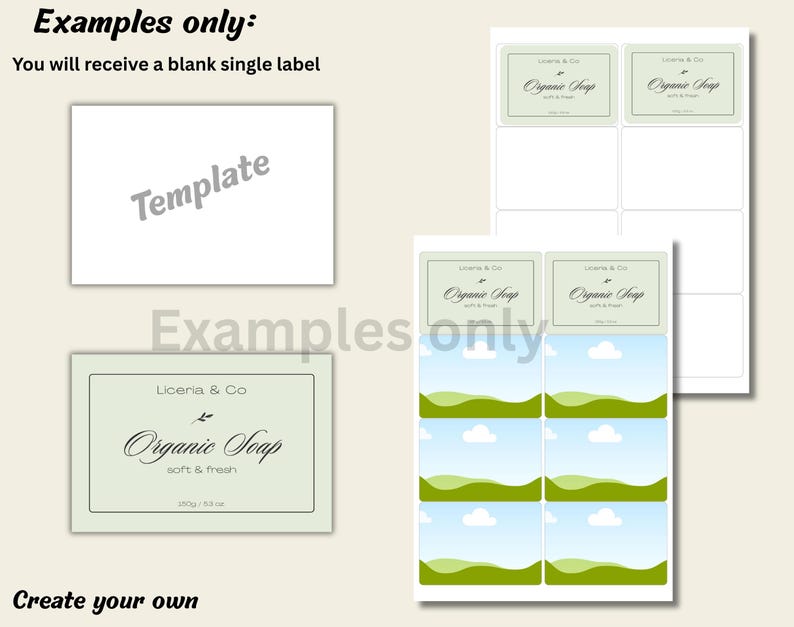 Editable Canva Label Template, Fits Avery L7565 L7165 L7993, 99x67mm ...