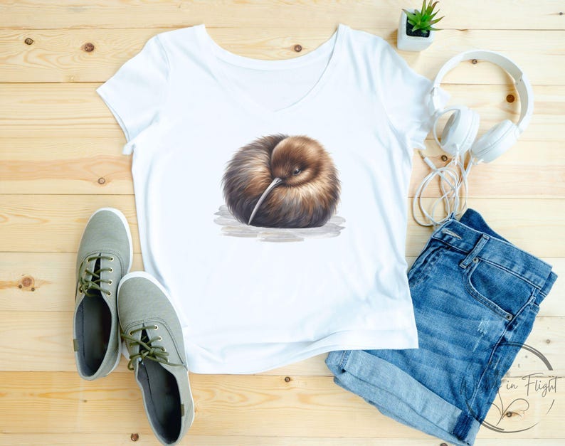 Kiwi Bird PNG Transparent Clip Art Instant Download, Digital Print ...