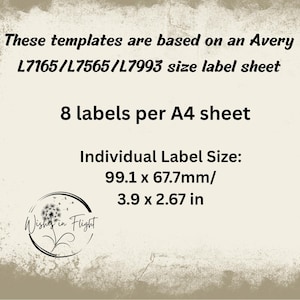 Editable Canva Label Template, Fits Avery L7565 L7165 L7993, 99x67mm ...