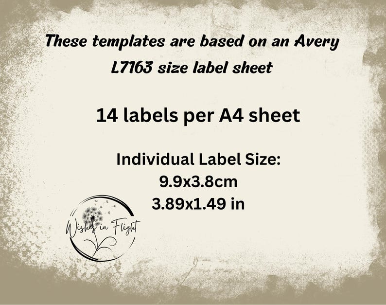 Editable Label Template for Canva, Word & PDF -avery L7163 Compatible ...