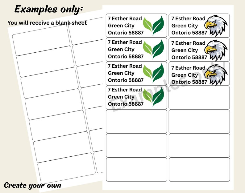 Editable Label Template for Canva, Avery L7163 Compatible, Printable 9 ...