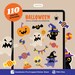 HALLOWEEN Digital Planner Stickers for Goodnotes Pre-cropped Spooky ...