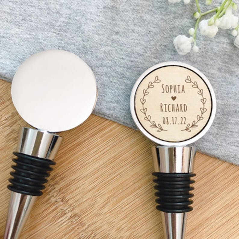 Wedding Custom Wine Stoppers,metal Wine Personalized Stoppers,wedding ...