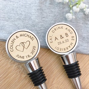 Wedding Custom Wine Stoppers,metal Wine Personalized Stoppers,wedding ...