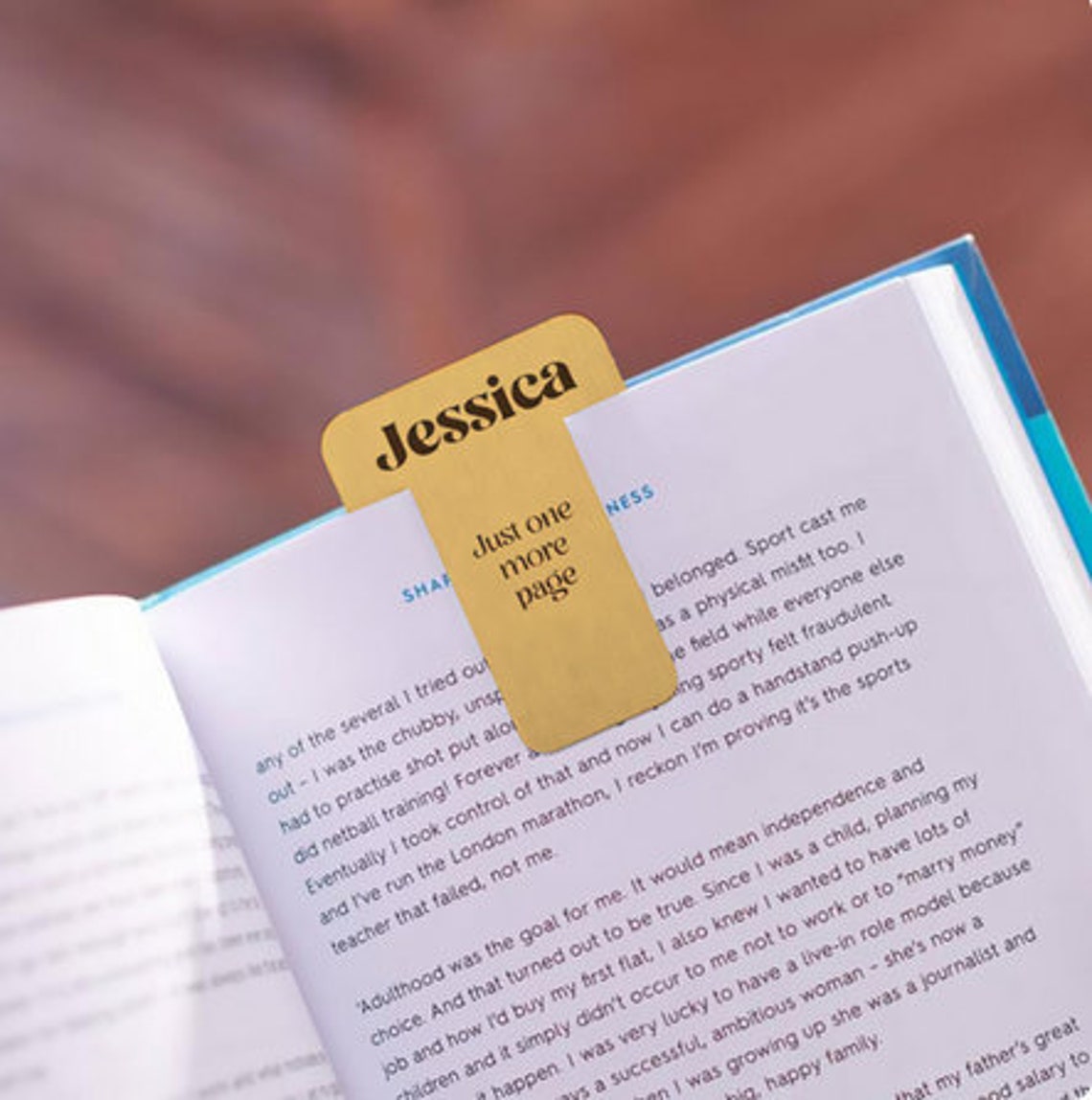 Custom Minimalist Bookmark,custom Name Book Mark,custom Booklover Gift ...