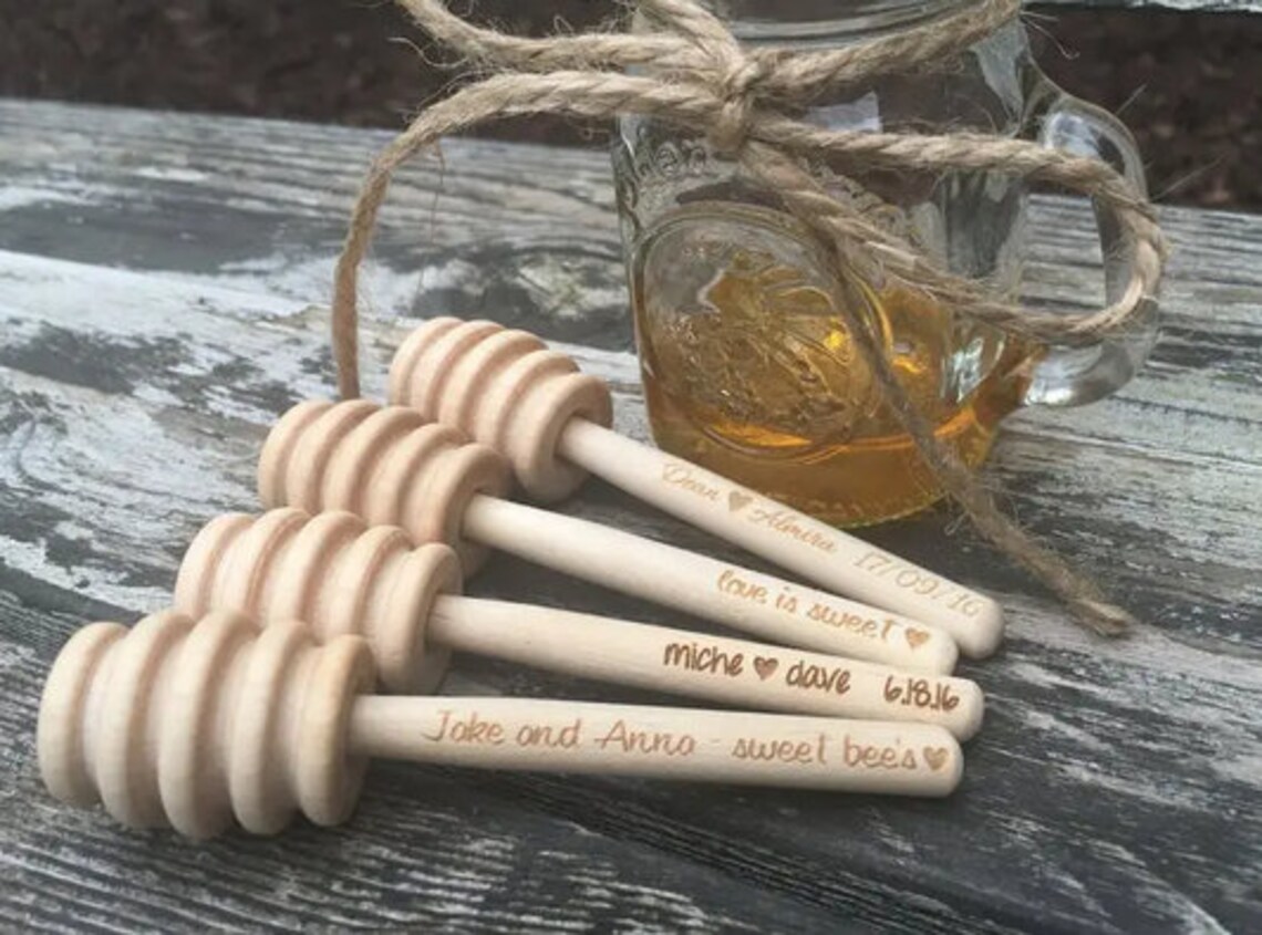 Custom Engraved Honey Sticks,wedding Favors for Guests,honey Bee,custom ...