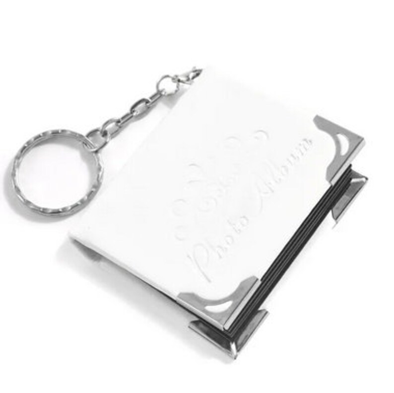 Personalized Leather Photo Book Keyring,mini Custom Photo Album ...