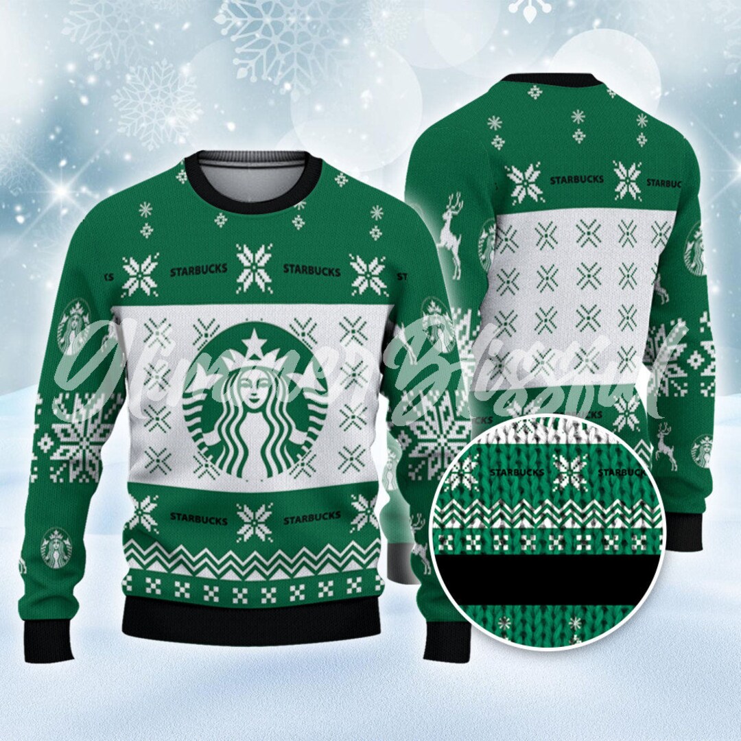 Starbucks Ugly Sweater Snowy Night Beer Loves Ugly Gift - Etsy