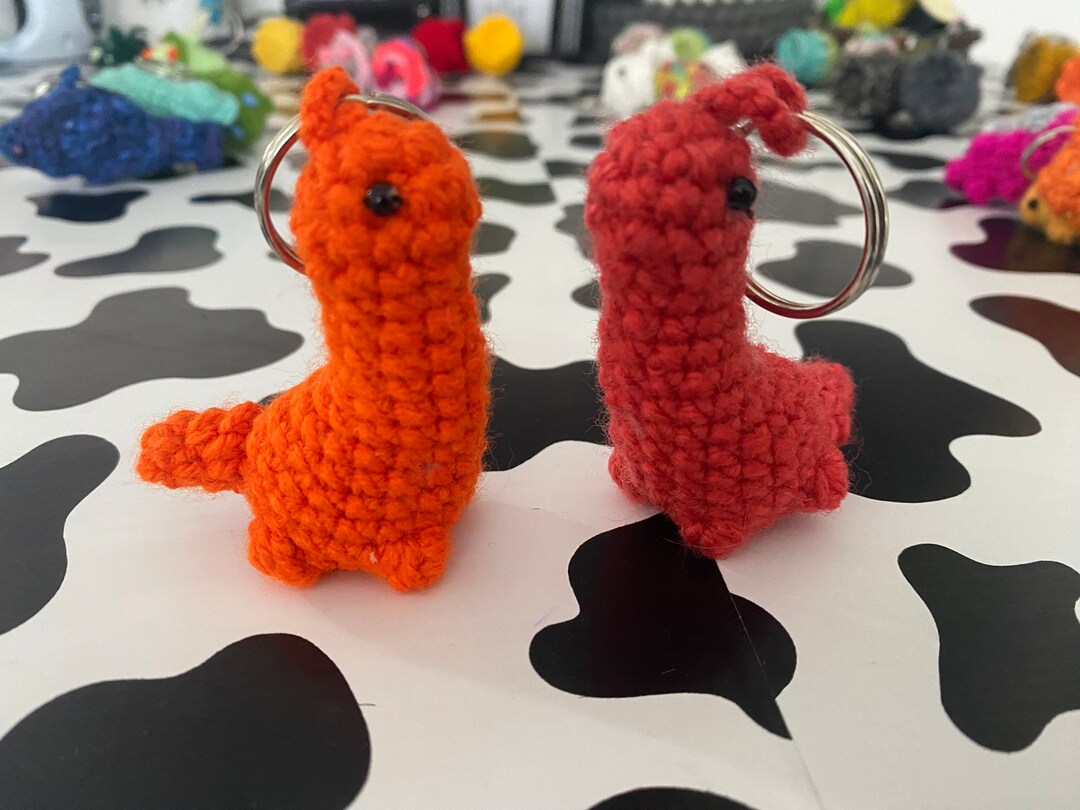Keychain, Amigurumi Brachiosaurus. 2 Pieces. - Etsy