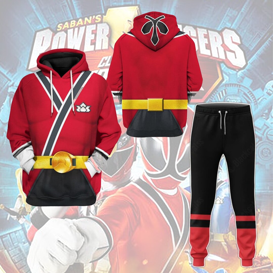 Power Rangers Samurai Red 3D Custom Cosplay Costume Super - Etsy