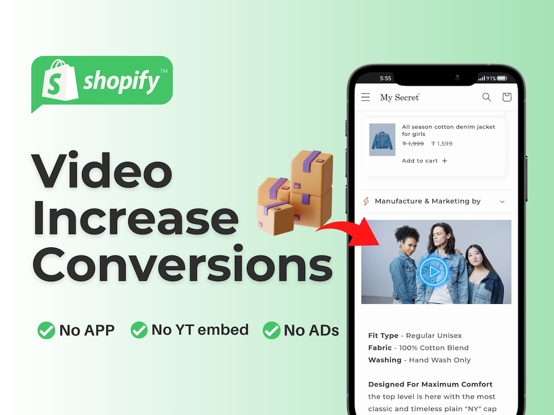 Shopify Video Embed Code for Product Page Video Using Metafield Feature ...