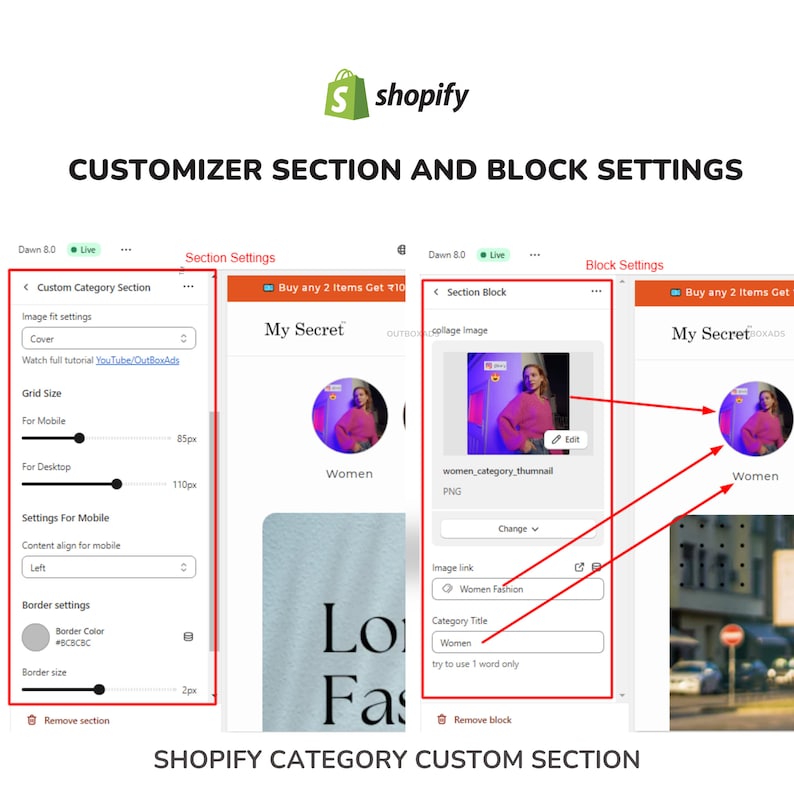 Shopify Category and Sub-category Custom Section Source Code (in G-drive Doc) for All Shopify ...