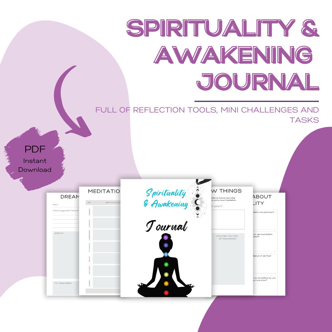 Spiritual Awakening Journal, Printable Digital Download, Self ...