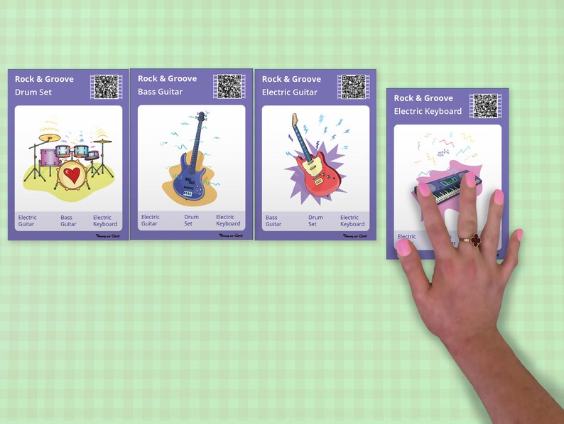 Musical Instruments Quartets Card Game With Animation, Digital Download ...