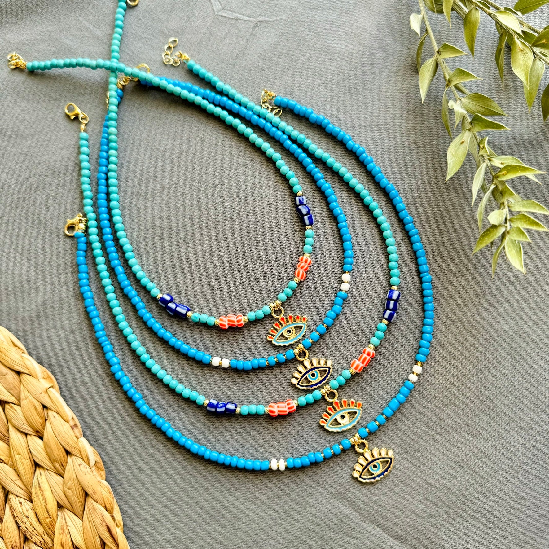 Evil Eye Necklace With Beads, Handmade Jewelry for Her, Gift for ...