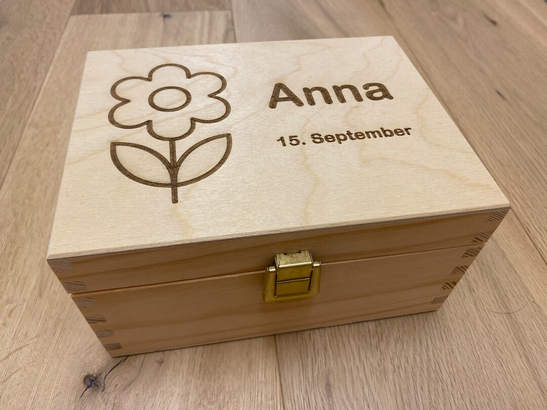Wooden Souvenir Box With Individual Engraving gift for a - Etsy