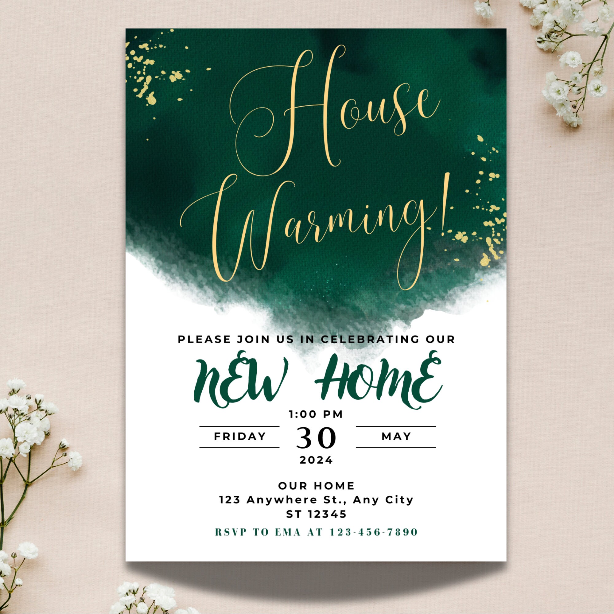 House Warming Invitation Printable New Home Open House Party Invite ...