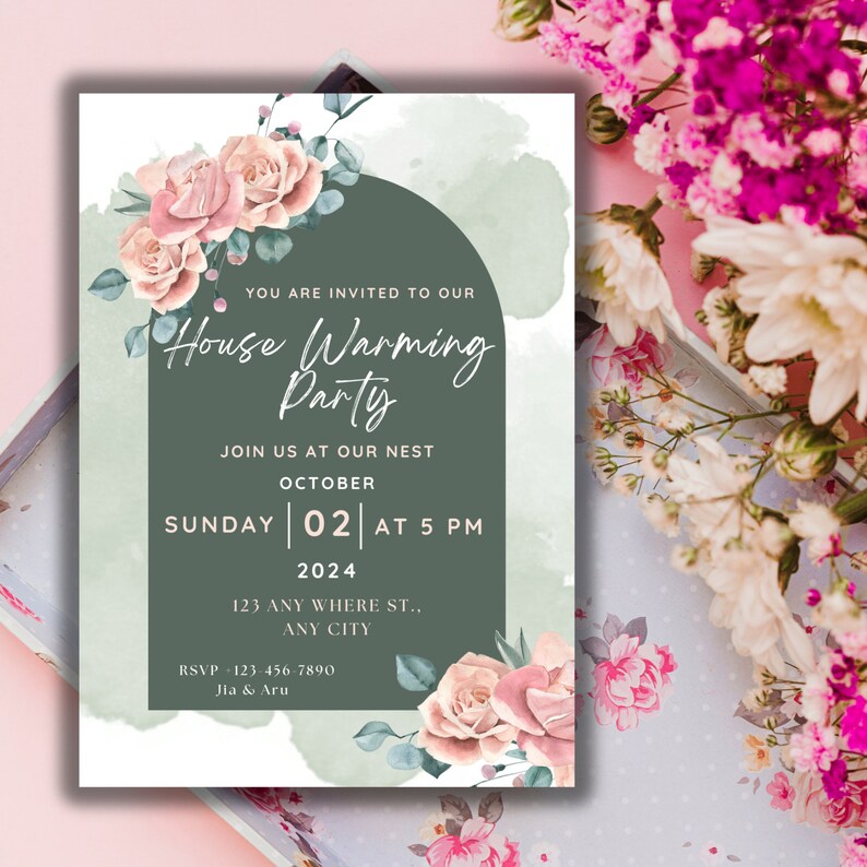 House Warming Invitation Printable New Home Open House Party Invite ...