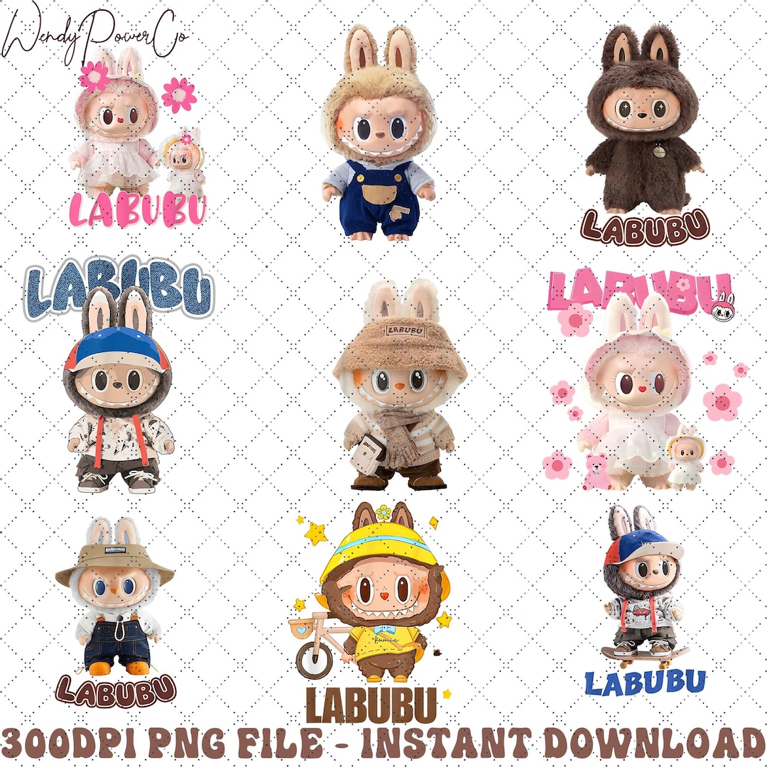 Labubu Monster Bundle Png, Labubu Gift Png, Labubu Monster Holiday ...
