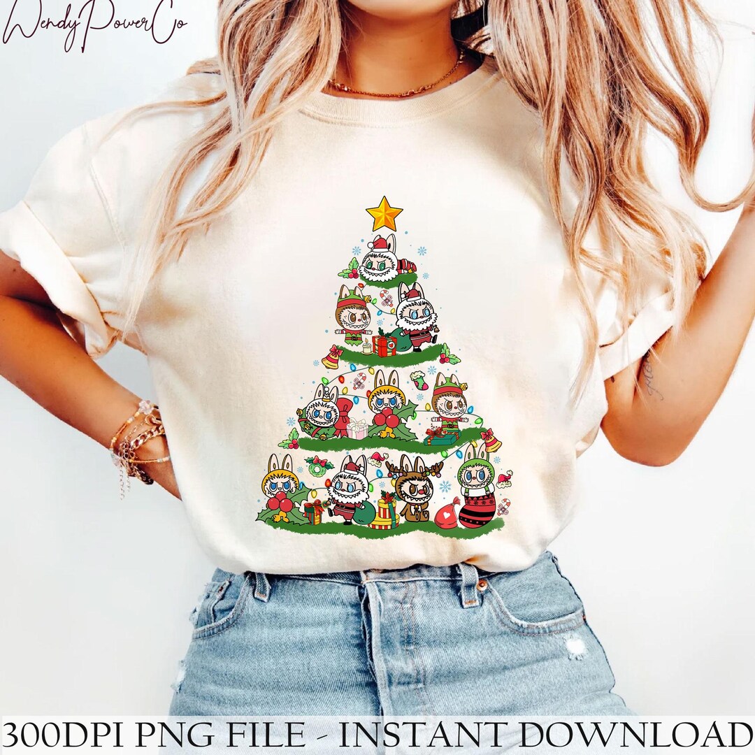 Labubu Christmas Tree Png, Labubu Christmas Gift Png, Labubu Monster ...