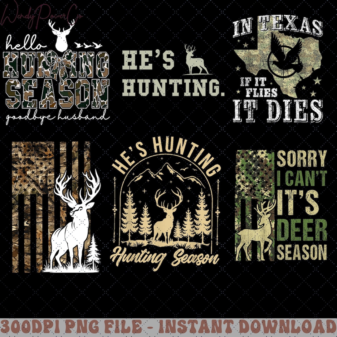 Hello Hunting Season Png Bundle, Camouflage Old Camo Bow Png, Leopard ...