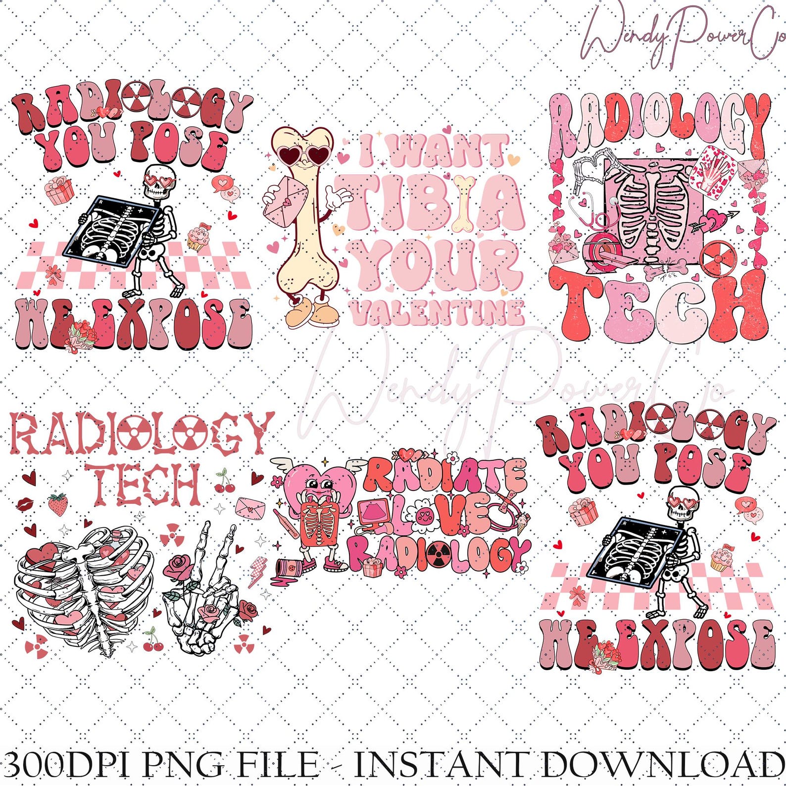 Radiology Valentine Bundle Png, Rad Tech Valentines Day Png, Valentine ...