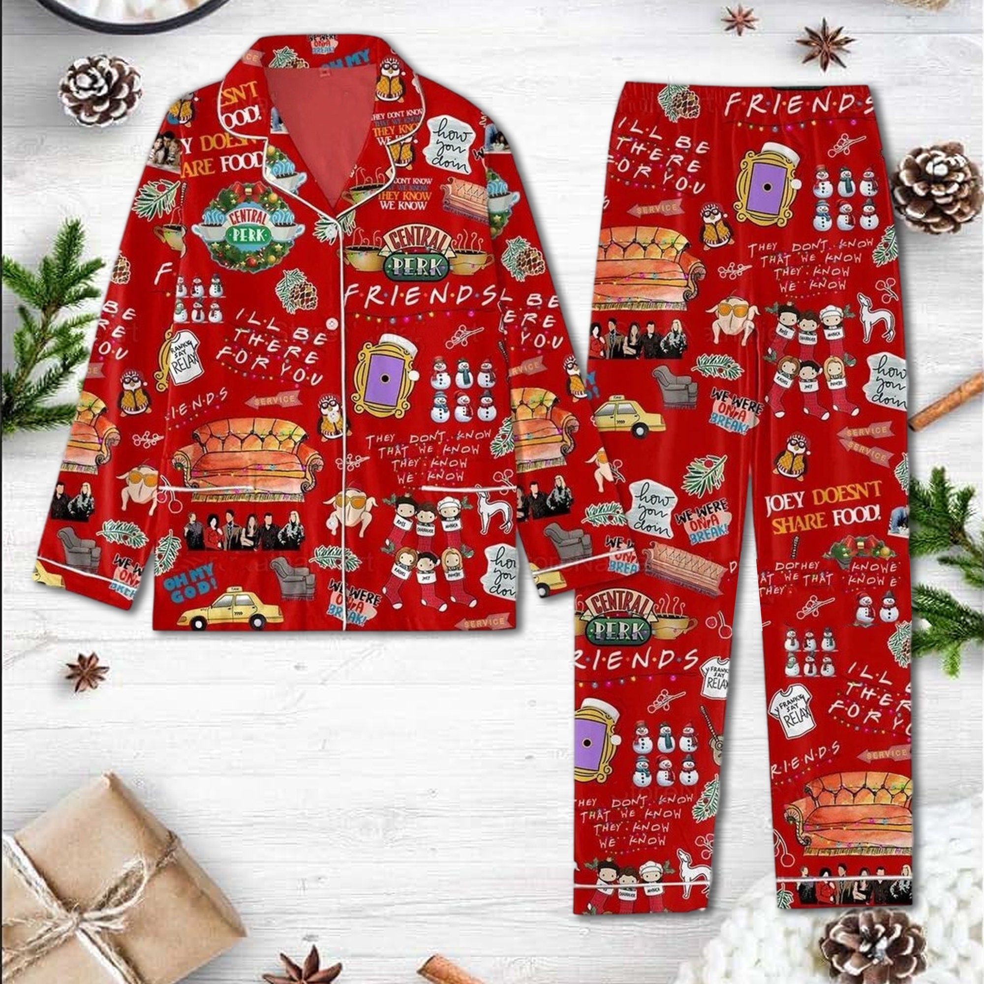 Friends Movie Pajamas Set, Friends Thick Pajamas, Friends Movie Pyjamas ...